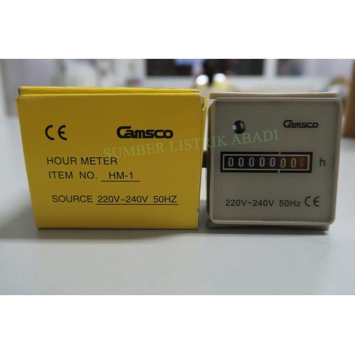 Jual READY Camsco Hour Meter HM - 1/ HM 1 (Pengukur Waktu Pemakaian Listrik) | Shopee Indonesia