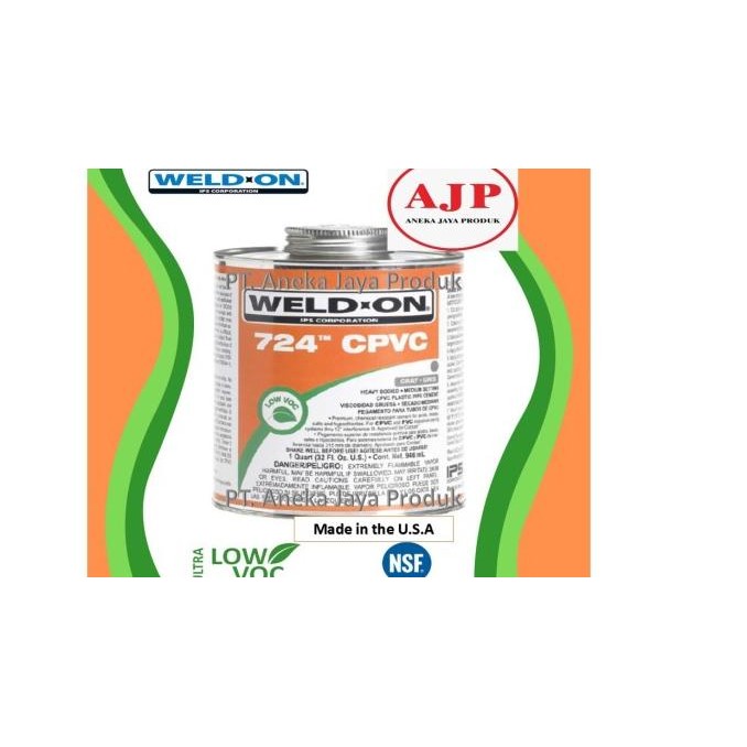 Jual Terbaru LEM PIPA CPVC - WELD ON 724 UKURAN 473ML | Shopee Indonesia
