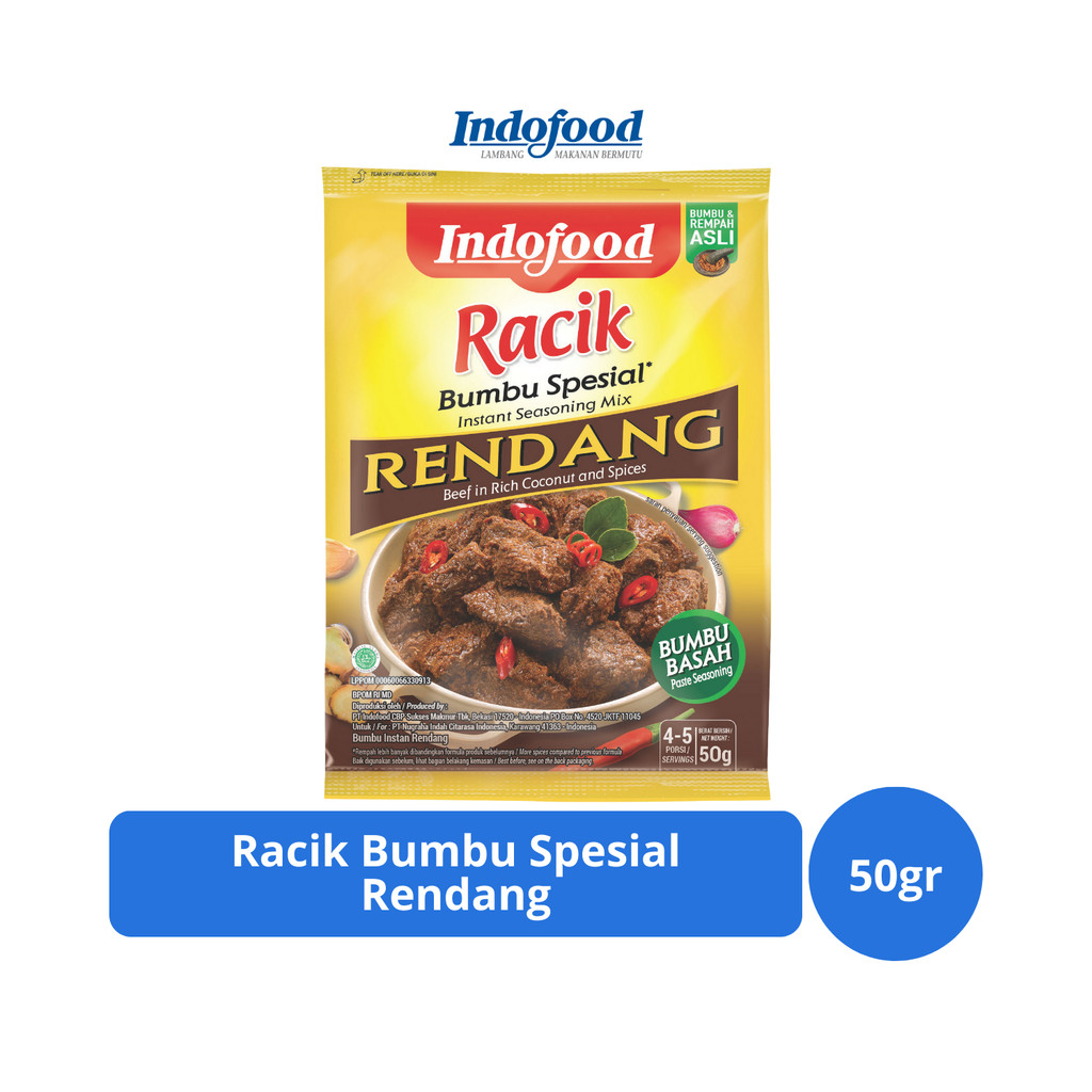 Jual Indofood Racik Bumbu Spesial Rendang 50gr | Shopee Indonesia