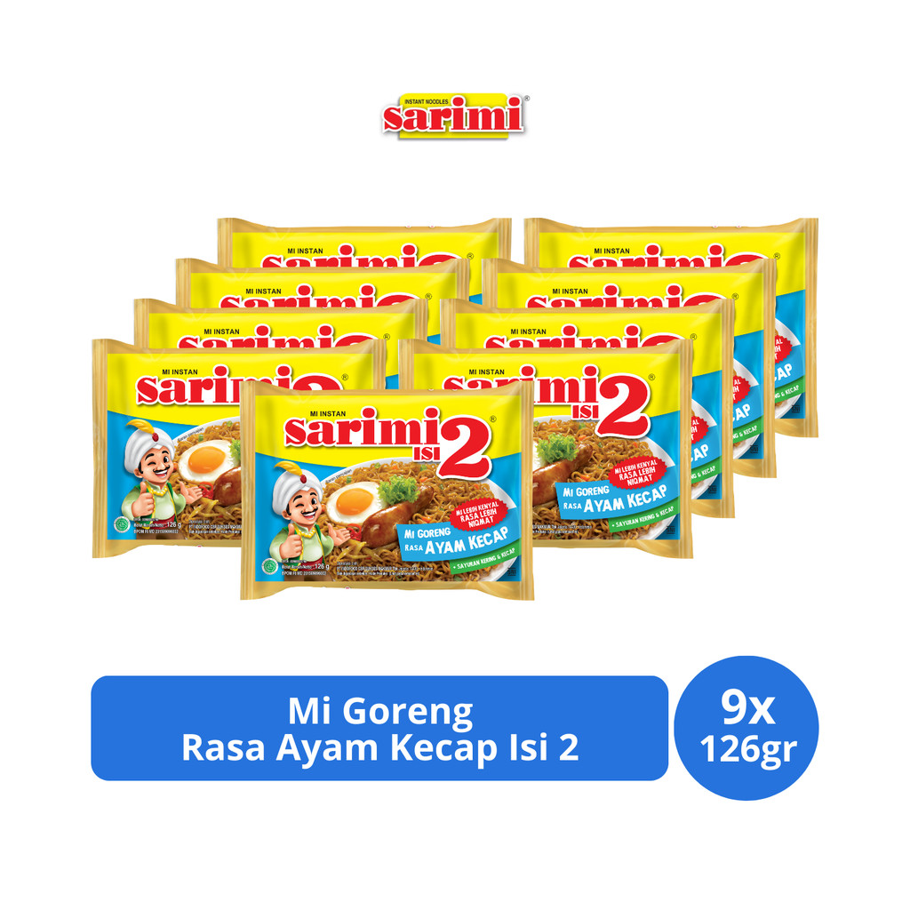 Jual Sarimi Mi Goreng Rasa Ayam Kecap Isi 2 126gr x 9 pcs | Shopee ...