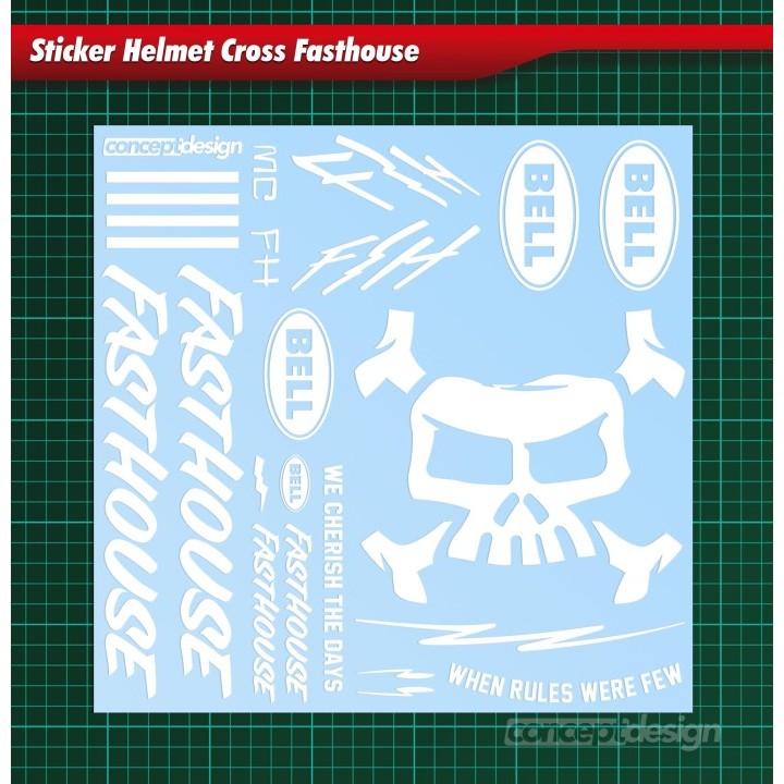 Jual STICKER HELMET CROSS FASTHOUSE | Shopee Indonesia