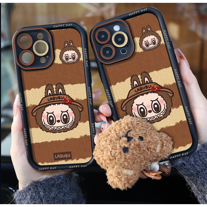 Jual Fancy Cokelat Labubu Lanyard Soft Case Hp Samsung A35 A55 A54 5G ...