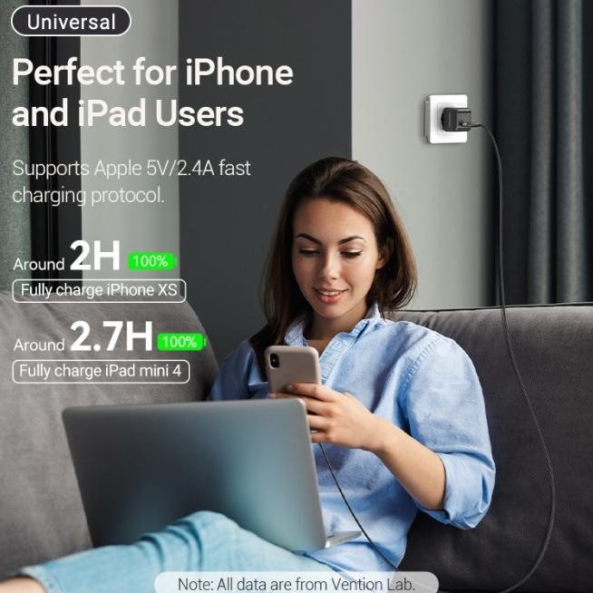 Jual Vention Fast Charger Usb Adaptor Ni Small Android Qc 3.0 18W ...