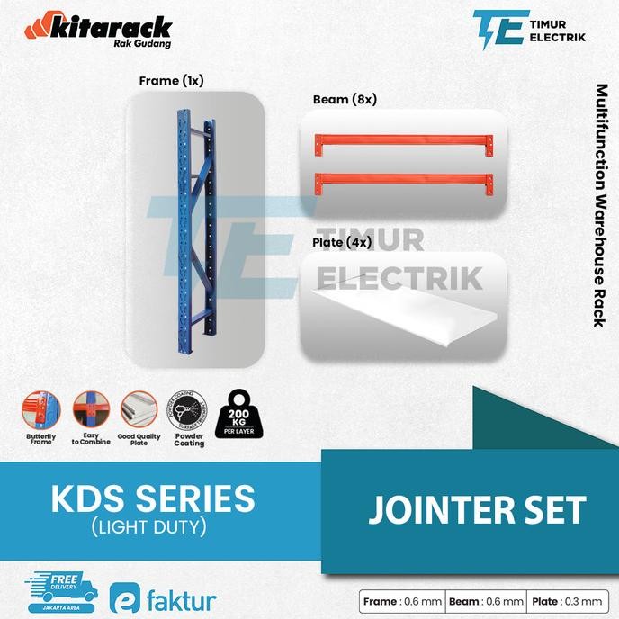 Jual KITARACK KDJ1015 JOINTER RAK GUDANG SERBAGUNA 200KG FRAME BIRU ...
