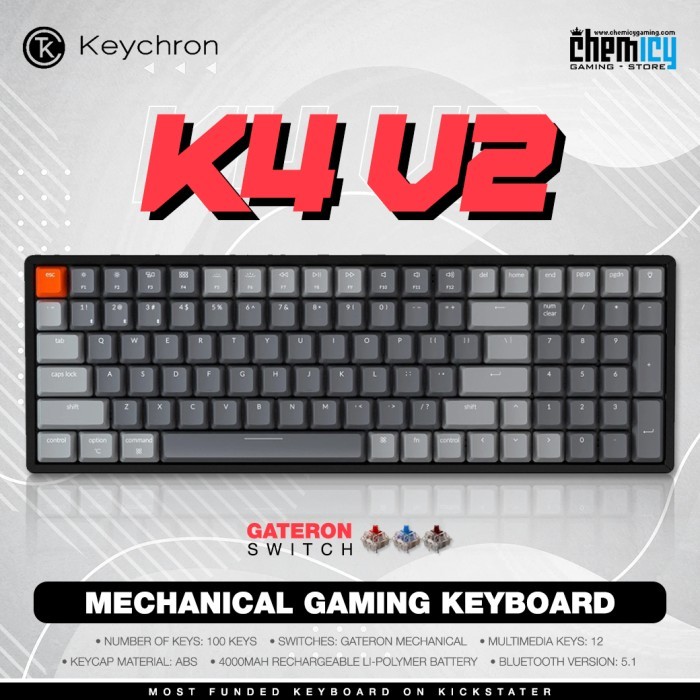 Jual Keychron K4 V2 RGB Hotswap Aluminum Mechanical Gaming Keyboard ...