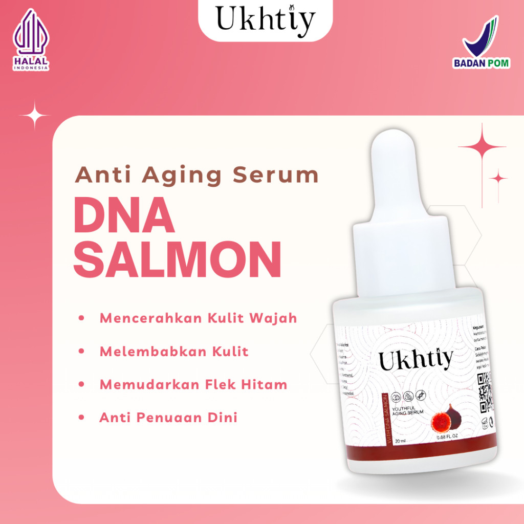 Jual Paket New > Ukhtiy Serum Dna Salmon Memudarkan Flek Hitam & Mencerahkan Kulit Wajah Serum ...