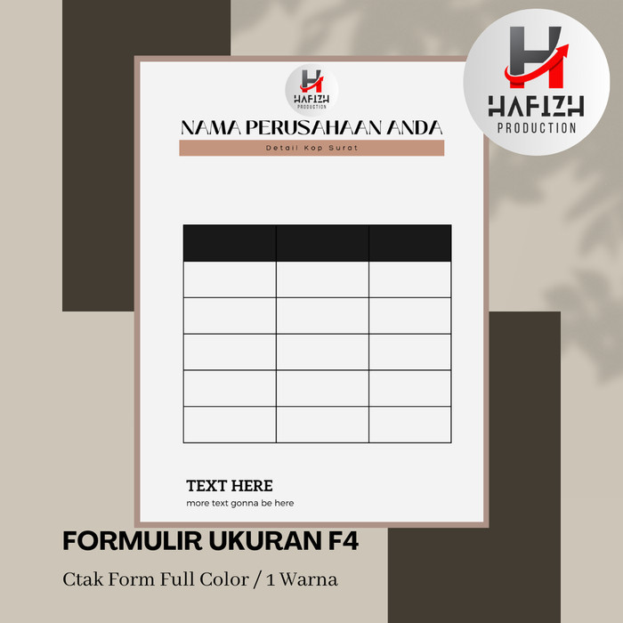 Jual Cetak Form 2 sisi Ukuran F4 | Shopee Indonesia