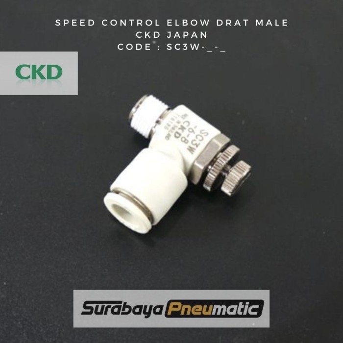 Jual Ckd - Speed Control Elbow - Sc3W-10-12 (Drat 3/8, Selang Od 12Mm ...