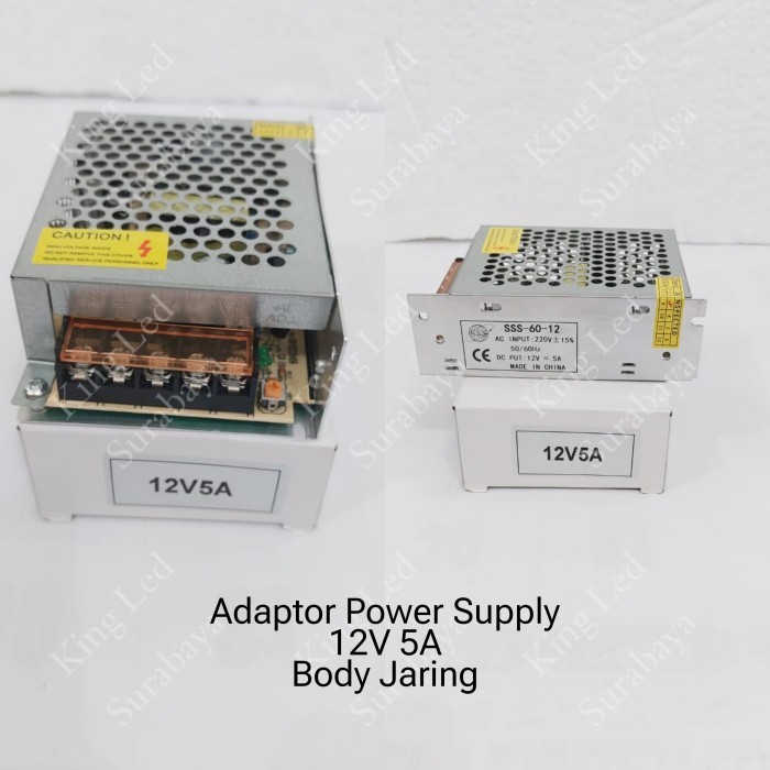 Jual Adaptor 12V 5A Power Supply Switching Led Jaring 5 Ampere 12 Volt Dc | Shopee Indonesia