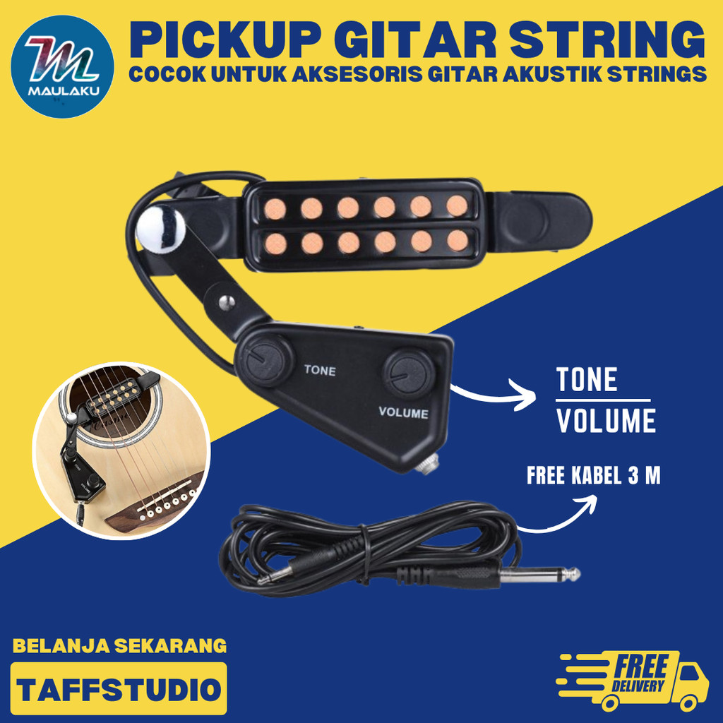 Jual Pickup Gitar Akustik Mic Spul Acoustic Guitar 12 Hole Pickup ...
