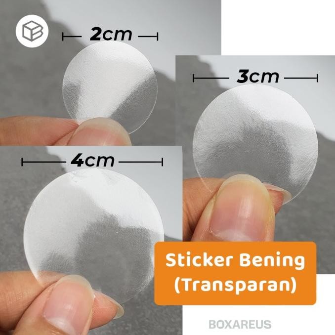 Jual Tersedia Stiker Bening Sticker Transparan Polos Bulat Bundar - STB ...