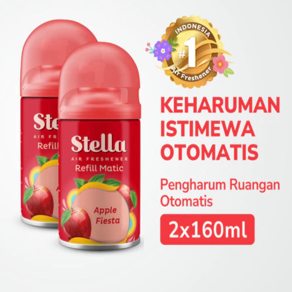 Jual Stella Matic Refill Pengharum Ruangan Apple Fiesta 160ml x 2 ...