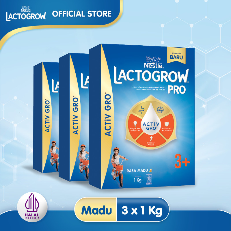 Jual Nestle LACTOGROW PRO 3+ / LACTOGROW 4 dengan ACTiVGRO Susu Madu ...