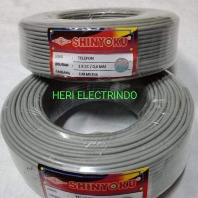 Jual KABEL TELEPHONE TELEPON 2C 2 CORE ISI 2 SHINYOKU 100 MTR 100 METER ...