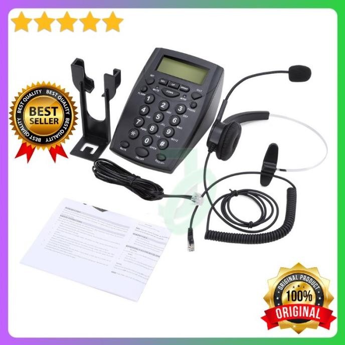 Jual Telephone Desk HT500 with Headset Handsfree Call Center VH500 ...