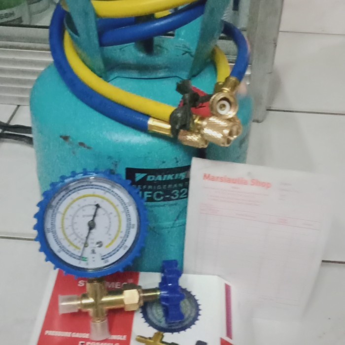 Jual Paket 1Kg Freon R32 + Set Selang Manifold R32 Tabung Kecil Praktis ...