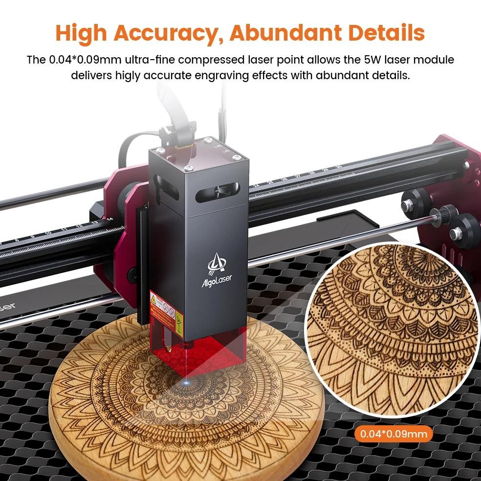 Jual Diskon Algolaser Mini 5W Laser Master Engraver Cutter Metal Diy Marker Engraving Cutting ...