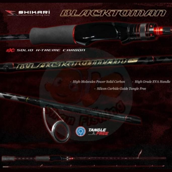 Jual Joran Spinning Shikari Black Toman 180cm ( Free Packing Pipa ...