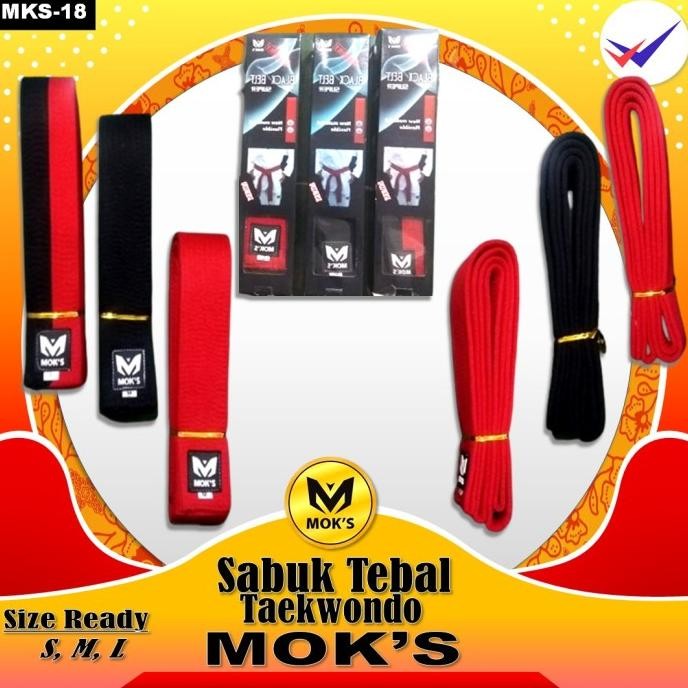 Jual Sabuk Taekwondo Moks Hitam Merah Poom 2112 | Shopee Indonesia