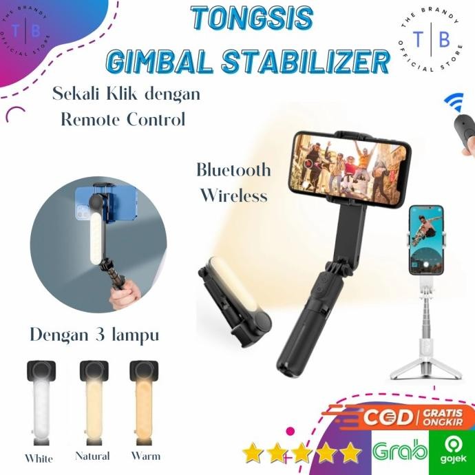 Jual TB Gimbal Stabilizer Camera HP ANTI GOYANG dengan Flash/Lampu ...