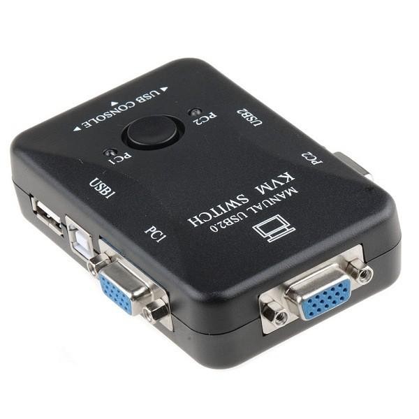 Jual Kvm Vga Switch W Usb 1-2 (U 2 Cpu - 1 Monitor) | Shopee Indonesia