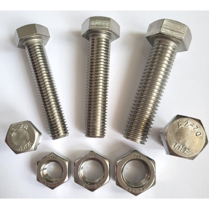 Jual Baut Hex Stainless M30X100 - Baut Hexagon 30X100 / M30 X 100 / 30 X 100 SS304 / SUS304 / A2 ...