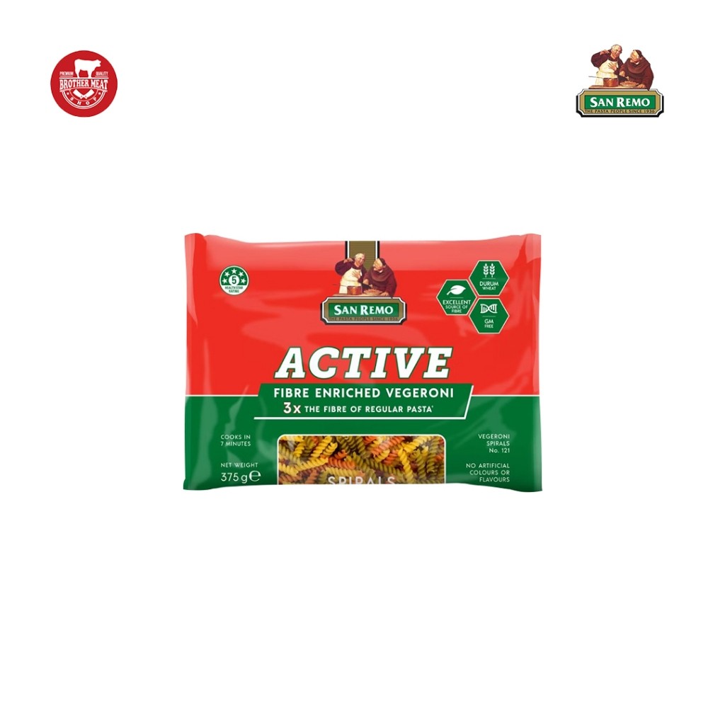 Jual San Remo Active Spirals Vegeroni 3 Color Pasta - Brothermeatshop | Shopee Indonesia