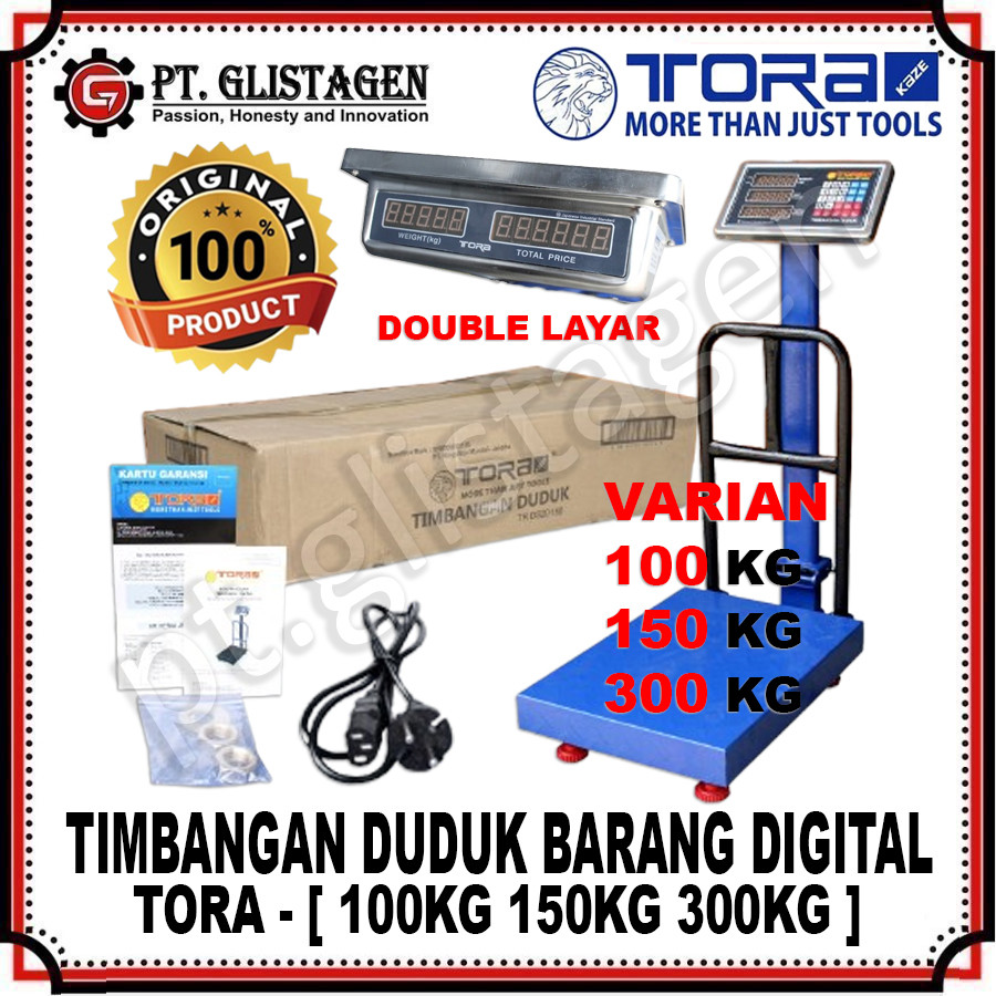 Jual TORA Timbangan Duduk Barang Digital 100KG 150KG 300KG Timbangan ...