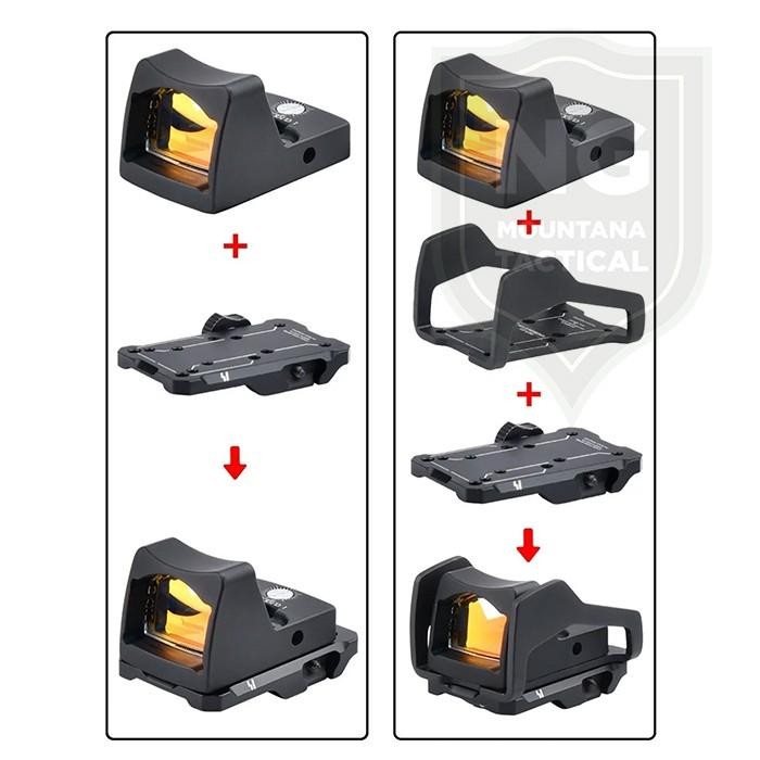 Jual REX SI Style Reflex Exoskeleton RMR Red Dot Sight Scope Mount ...