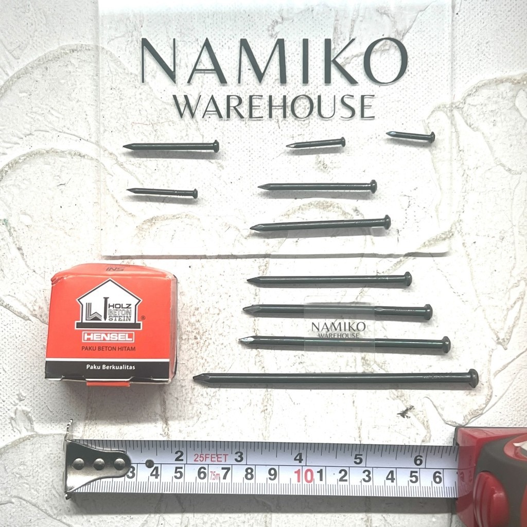 Jual HENSEL Paku Tembok Beton Konkrit Hitam 20 - 80 mm | Shopee Indonesia