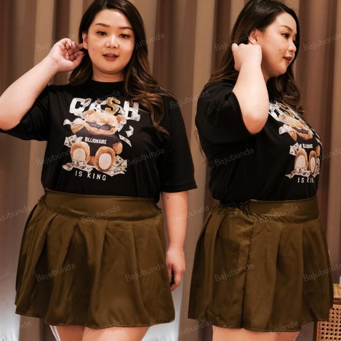 Jual Rok Mini Jumbo Polos / Big Size Mini Skirt / Rok Jumbo tms ...