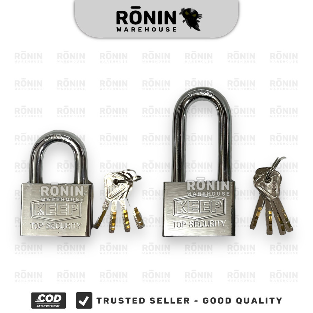 Jual KEEP Gembok Krom Leher Panjang Pendek 40 50 60 mm Kunci Pintu ...