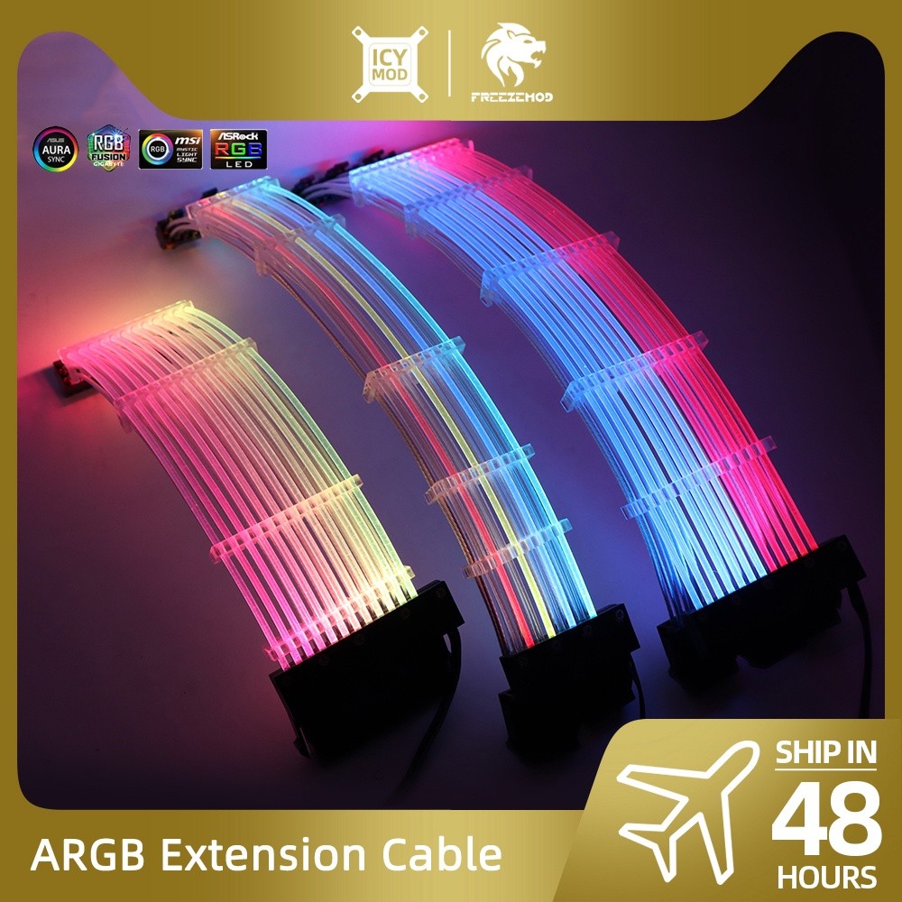 Jual Kabel Ekstensi GPU ARGB 8PIN Strip Lampu Casing Pelangi 8 + 8 ...
