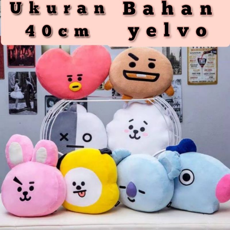 Jual Bantal & Boneka Lucu Bantal Boneka BT21 BTS Unofficial Ukuran 40cm cooky shooky tata koya ...