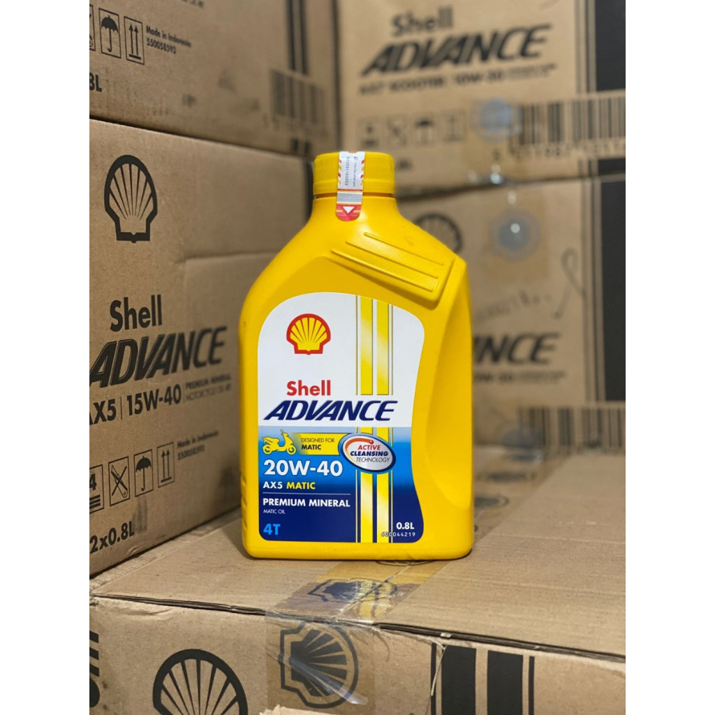 Jual Oli Shell Advance AX5 Matic 20W-40 | 0,8L (1 DUS - Isi 12 pcs) | Shopee Indonesia