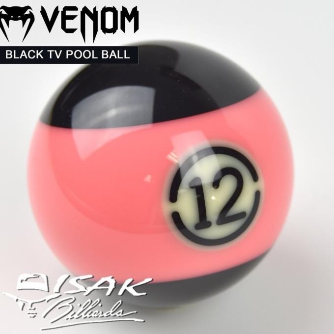 Jual Bola Venom Black TV Eceran Nomor 12 - 2.1/4" - Billiard Ball ...