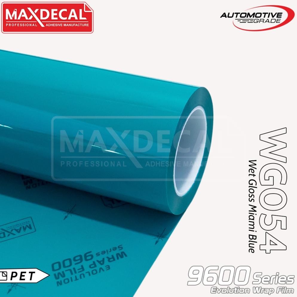 Jual [Per Meter] MAXDECAL 9600 WG054 MIAMI BLUE Wet Gloss Evolution Car ...
