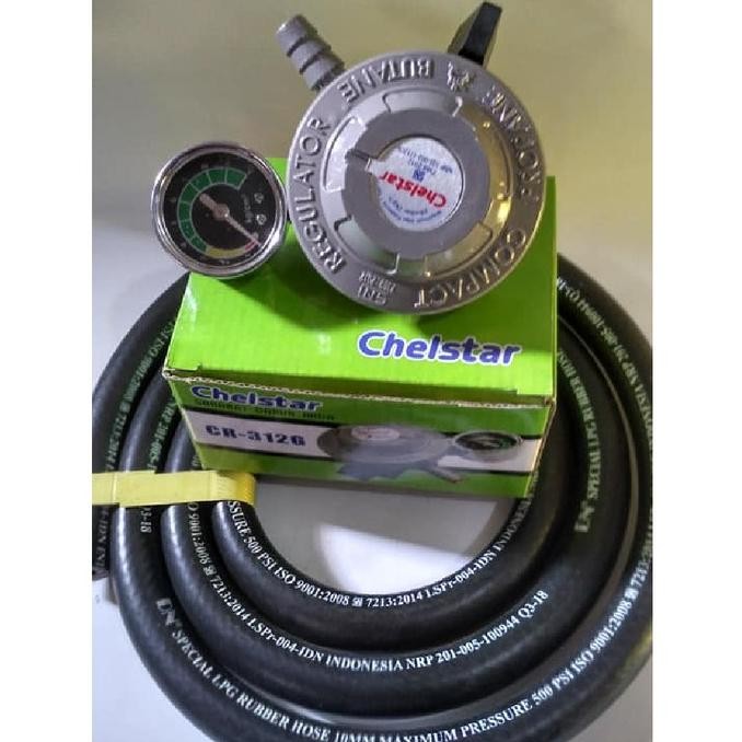 Jual Regulator Gas LPG CHELSTAR CR 312G Selang LPG 500 PSI Kopana Pertamina | Shopee Indonesia