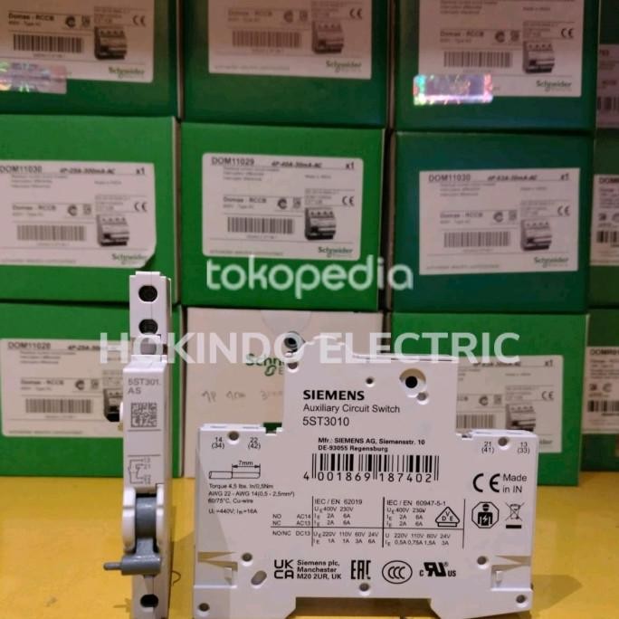 Jual Spesial Siemens 5St3010 / Siemens 5St301 Auxiliary Circuit Switch ...