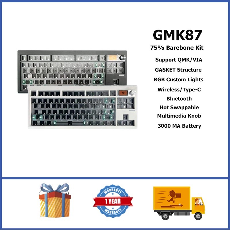 Jual GMK87 Kit Keyboard BareBone Nirkabel 75% GASKER RGB Keyboard ...