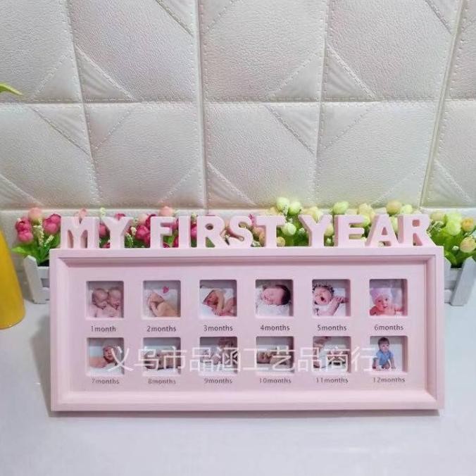 Jual Bingkai Frame foto bayi My first year baby 1 bulan sampai 12 bulan ...