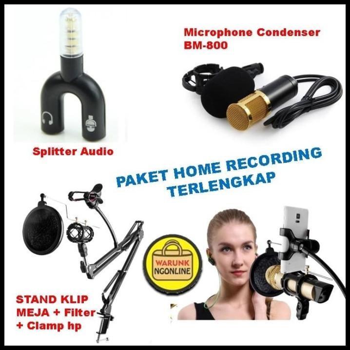 Jual Paket Alat Rekaman - Smule - Nyanyi - Mic Bm-700 - Stand ...