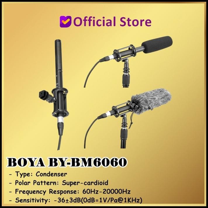 Jual Boya By-Bm6060 Bm 6060 Super Cardioid Shotgun Mic Microphone For ...