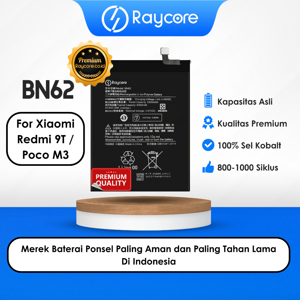 Jual Raycore - Baterai BN62 FOR REDMI 9T / POCOPHONE POCO M3 | Shopee ...