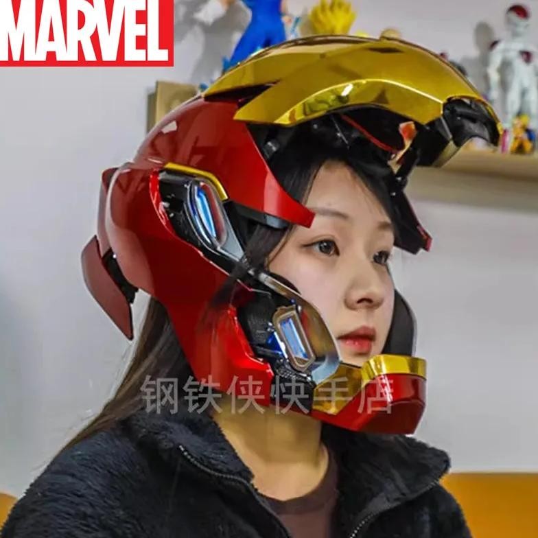 Jual iron man 1:1 helmet mk5 mk50 avengers war machine cosplay electric ...