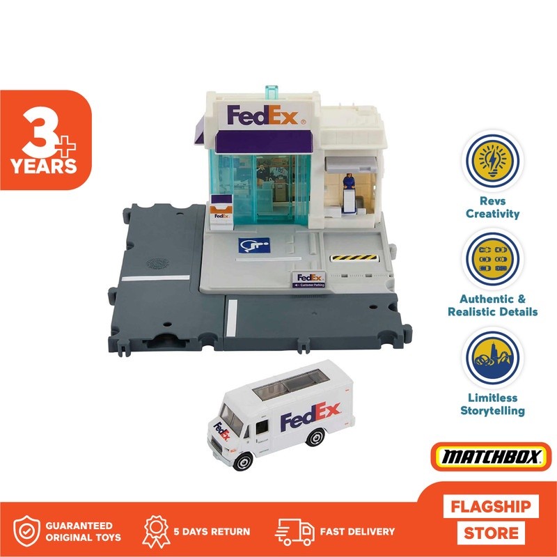 Jual Matchbox Action Drivers Fedex Package Center Playset - Mainan Trek ...