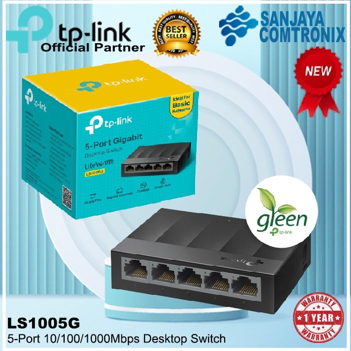 Jual TP-Link LS1005G TPLink 5-Port Gigabit 10/100/1000Mbps Desktop Switch | Shopee Indonesia