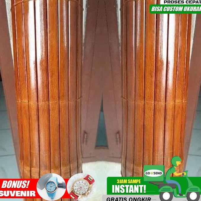 Jual Krey Bambu Gulung Tahan Air Krei Kulit Sawit Indoor Bonus ROL ...