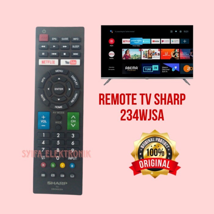 Jual Terbaru Remote Tv Sharp Original Seri Gb275Wjsa Ada Kode ...