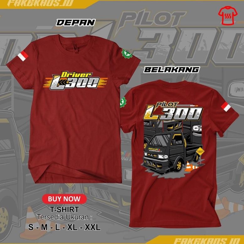 Jual Kaos Driver L300 (Tebal Bahan Combed 24S) | Shopee Indonesia